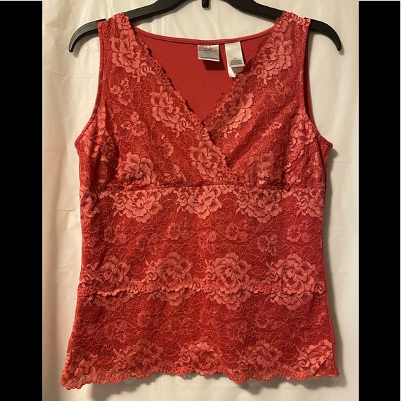 Emma James | Tops | Emma James Coral Lace Top | Poshmark
